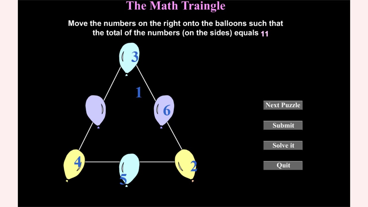 How to play Math Triangles game | Free online games | MantiGames.com ...