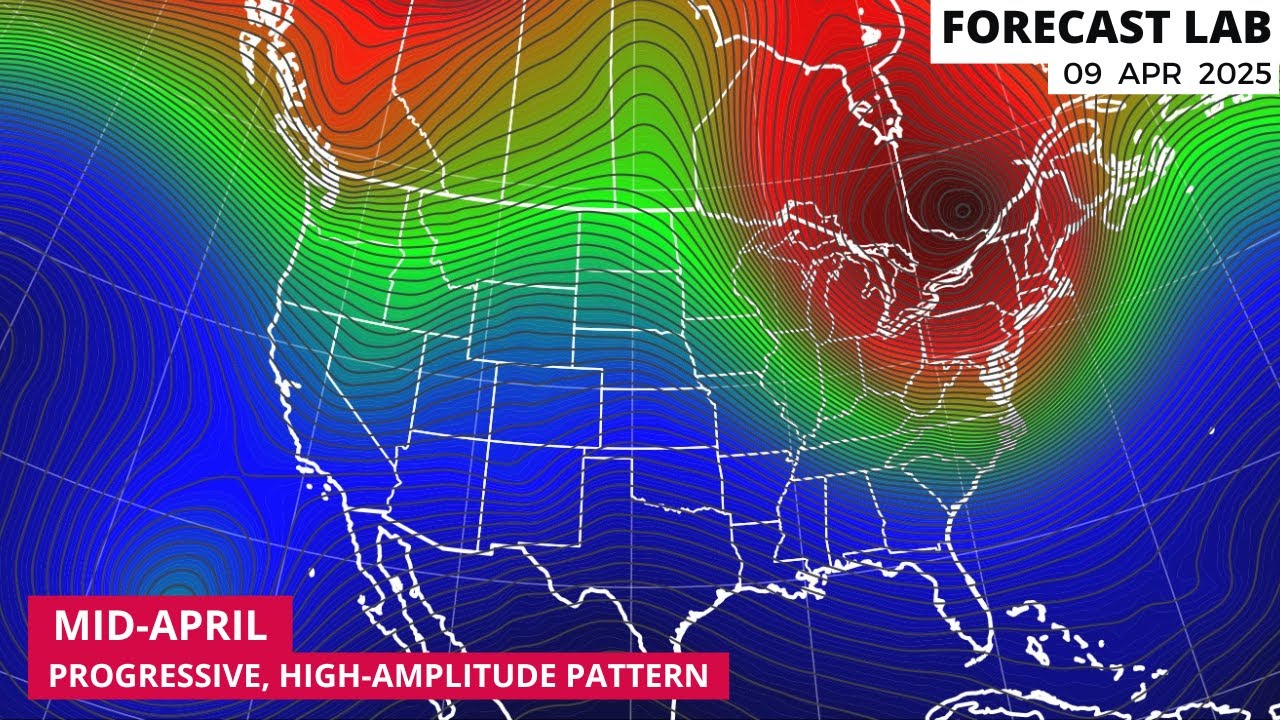 Wed 4/9/25 - US weather | Arctic Oscillation surges, large troughs and ...