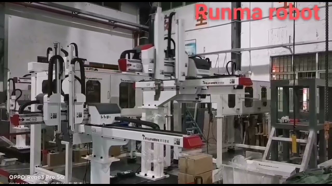 Runma robot with telescopic arm and none telescopic arm are testing ...