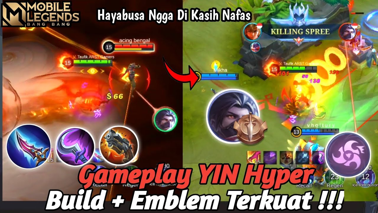 Gameplay Yin Hyper | Yin Bikin Hayabusa Makan Coklat | Build + Emblem ...