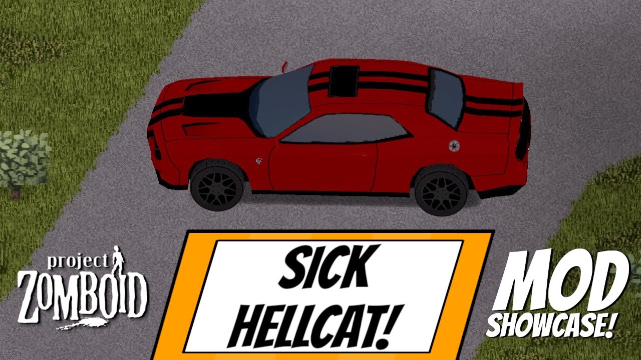 Dodge Challenger Hellcat Sports Car Mod Showcase for Project Zomboid ...