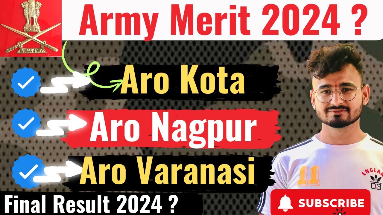 Army Merit List 2024 || Aro Kota, Nagpur, Varanasi || Army Final Result ...