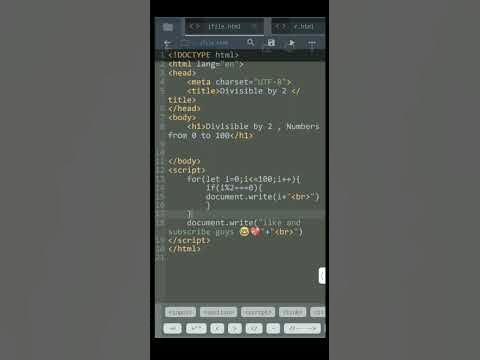 divisible by 2 numbers in javascript #html #javascript #viralshorts #coding #youtubeshorts # ...