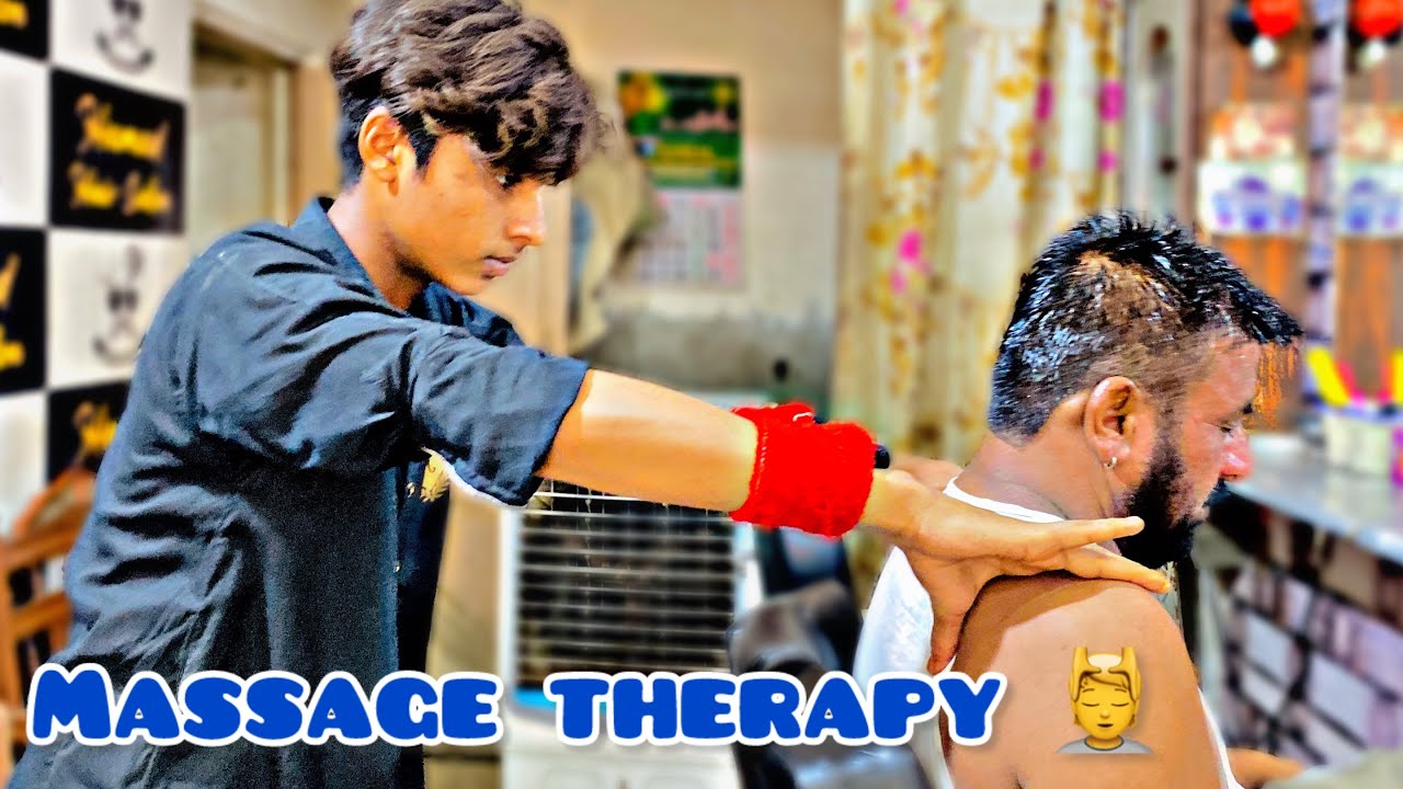 ASMR || Head and Back Massage Therapy by pakistani young barber #asmr ...