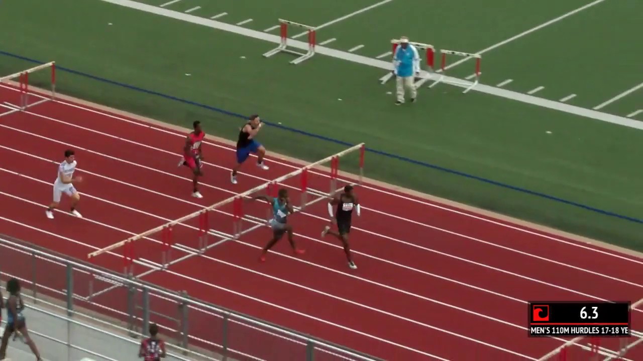 Quivell Jordan Dominates 110mH At AAU Region 18 Qualifier - YouTube