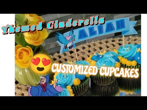 CUSTOMIZED NUMBER SIX CINDERELLA CUPCAKES | Evanz Ramirez - YouTube