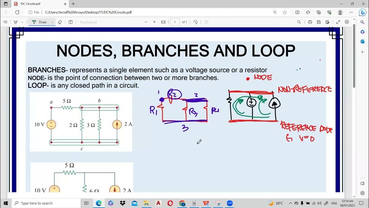 DC Circuits Branch, Node and Loop - YouTube