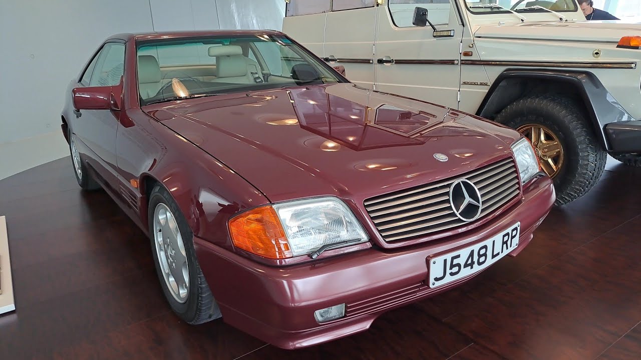 Princess Diana mercedes car 500 SL, in mercedes benz museum, historical ...