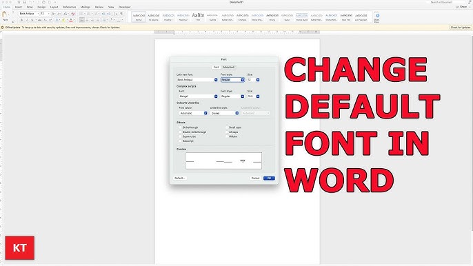 Change Default Font Word How To Change The Default Font In Word