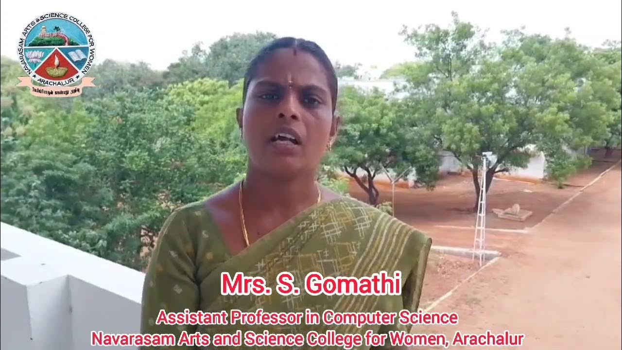 Mrs. S. Gomathi | Assistant Professor | Computer Science | Navarasam College - YouTube