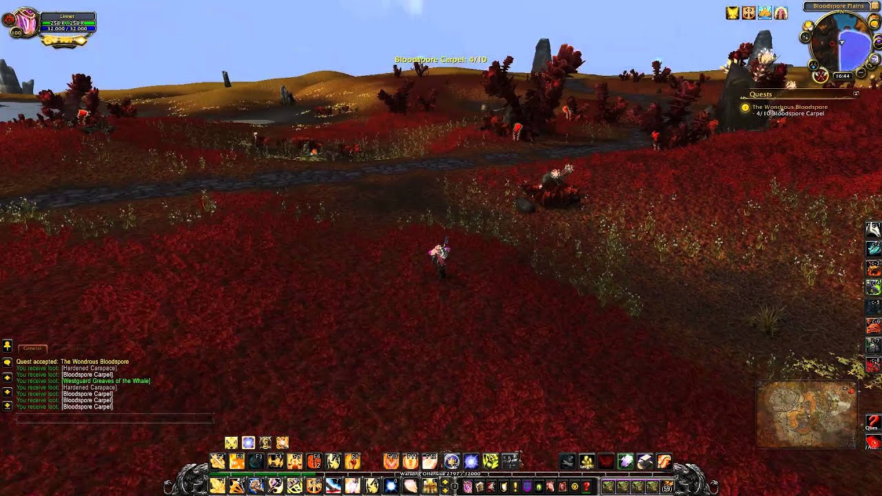 The Wondrous Bloodspore quest playthrough - Borean Tundra - YouTube