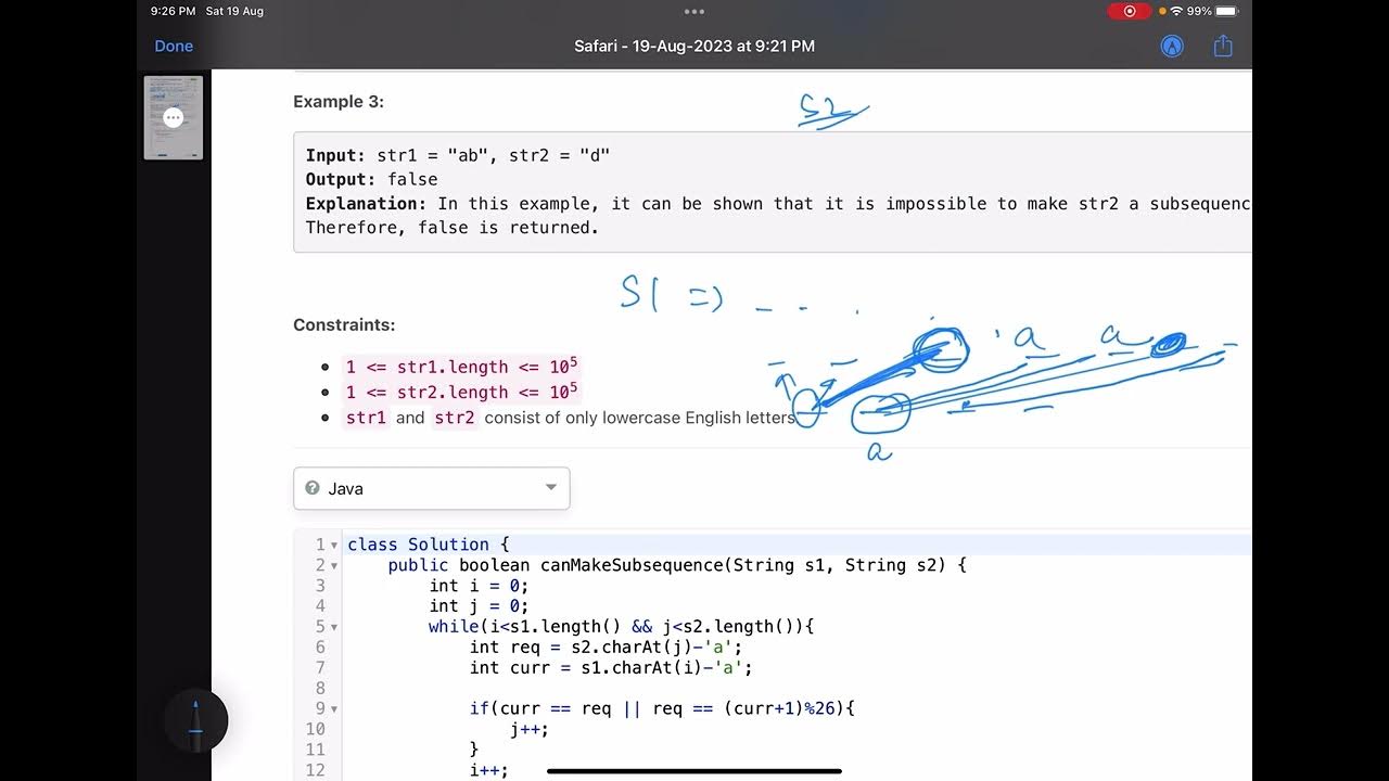Leetcode BiWeekly contest 111 - Medium - Make String a Subsequence ...