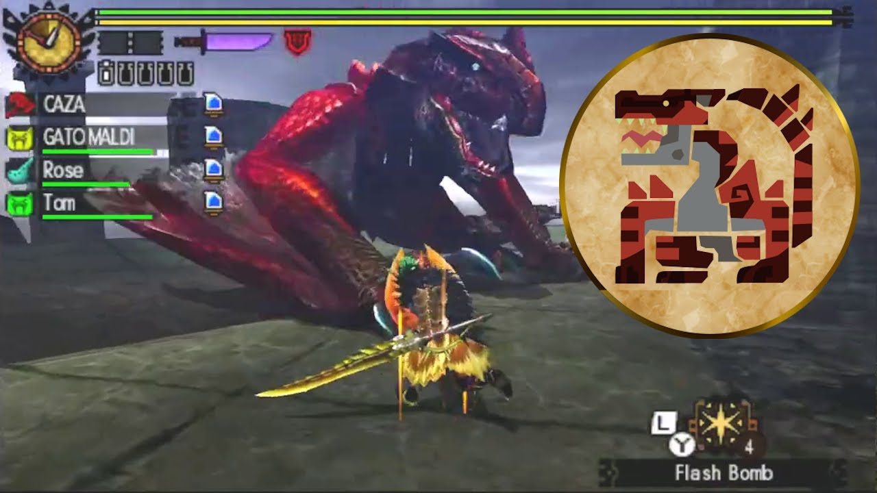 MH4U - Molten Tigrex - G3 - The Sky Is Falling - 3DS Citra Online - MH4G 壊天瓦解 ティガレックス希少種 - YouTube