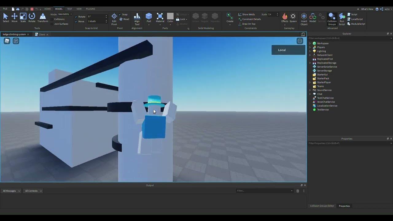 Roblox Parkour - Ledge Climbing System. - YouTube
