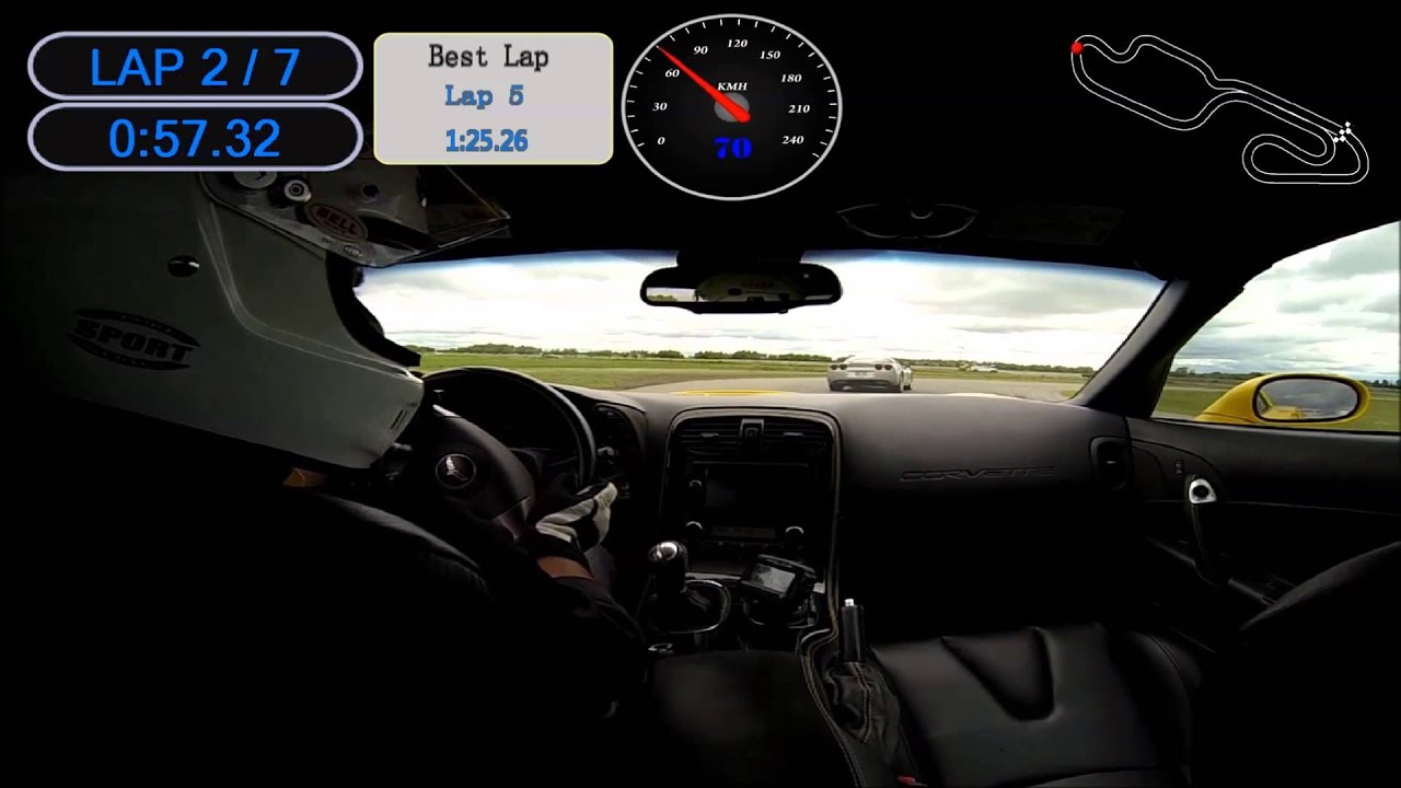 Davenport C6 Z06 chasing a Viper ACR at Castrol Raceway, with spin ...