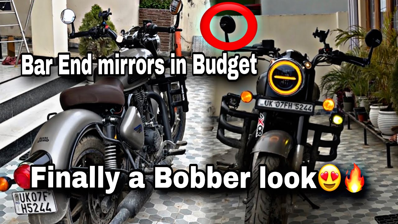 Royal Enfield bar end mirrors for Classic REBORN 😍|best modifications ...