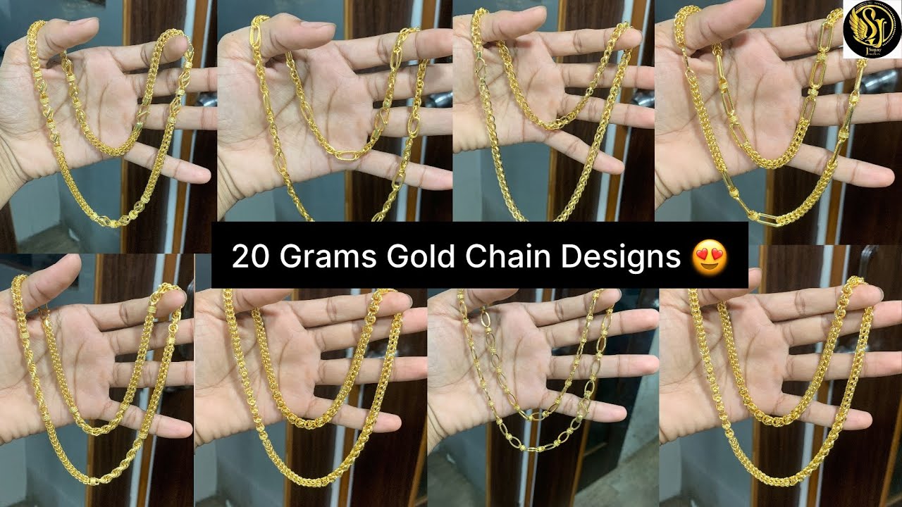 20 To 40 Grams Men’s Gold Chain | Latest Light Weight gold chain with ...