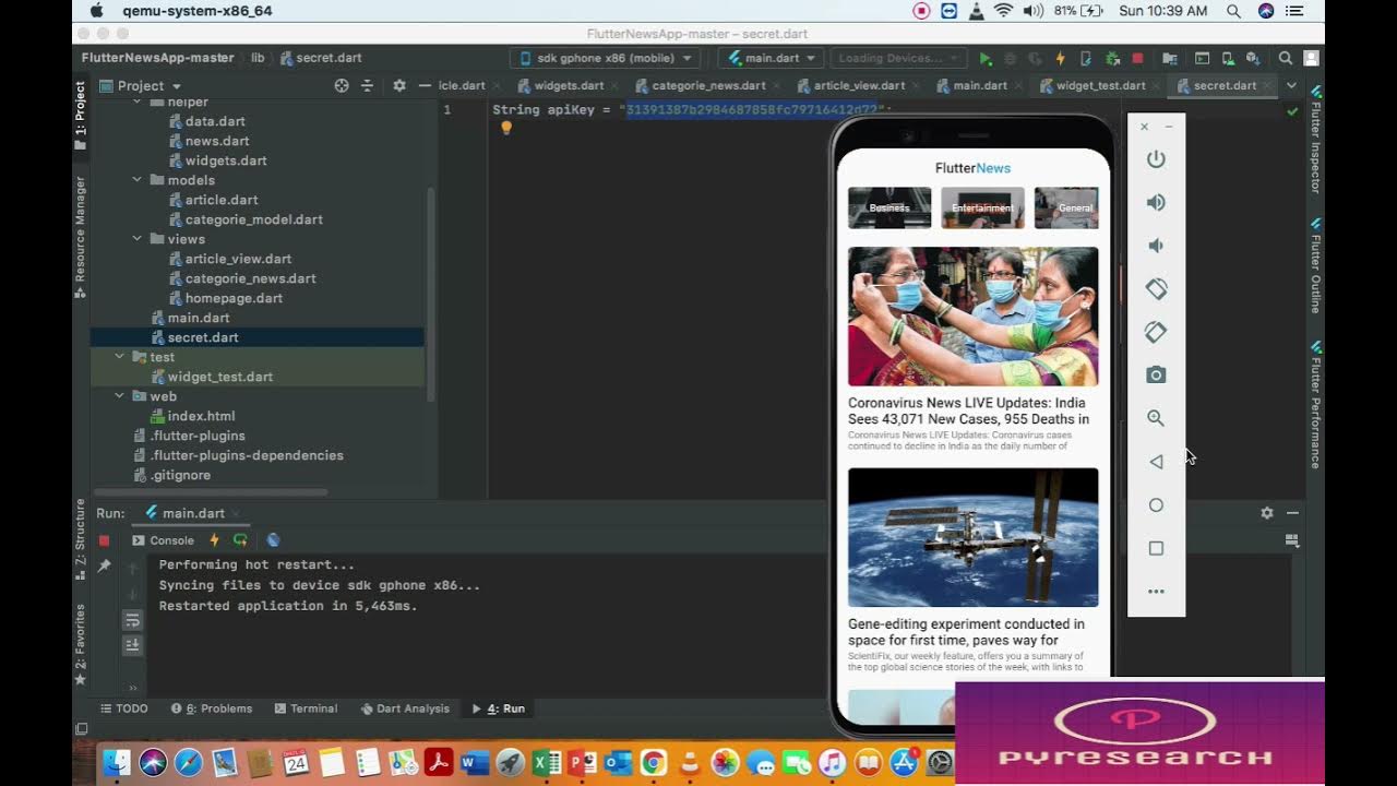 Build a Flutter News App with NewsApi Org - YouTube