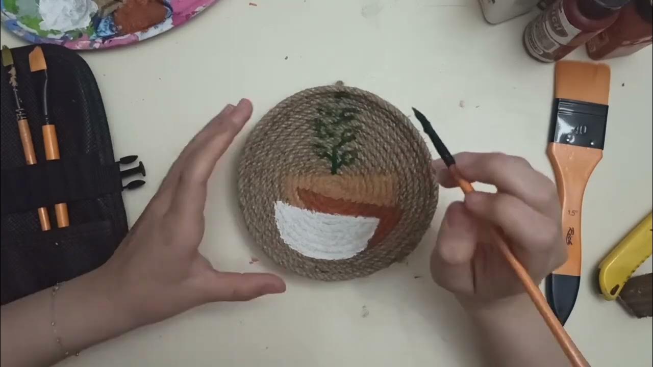 BOHEM DUVAR DEKORU !!! - AFRİKAN TABAK BOYAMA | HASIR TABAK BOYAMA !!! DIY - 1 - YouTube