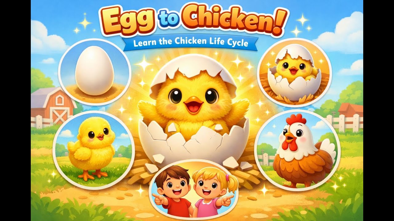 Chicken Life Cycle Song 🐣 | Egg to Chicken | Fun Learning for Toddlers ...