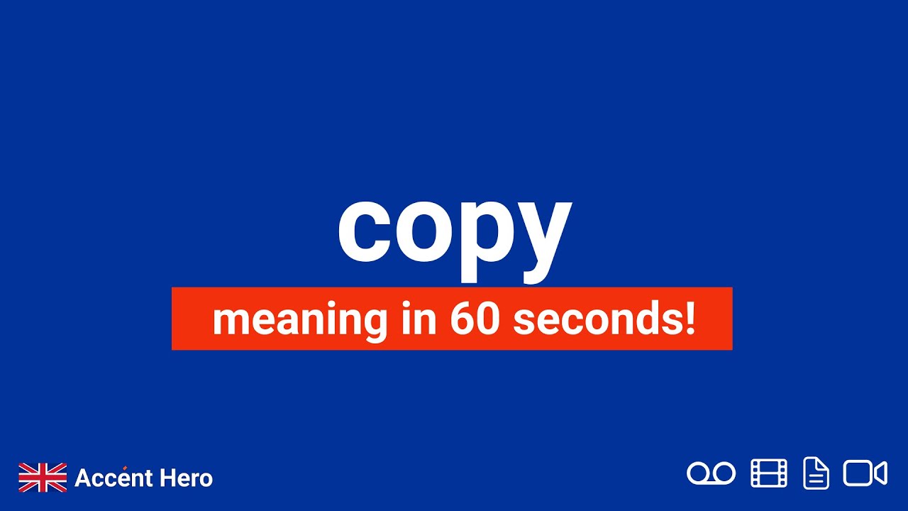 COPY - Meaning and Pronunciation - YouTube