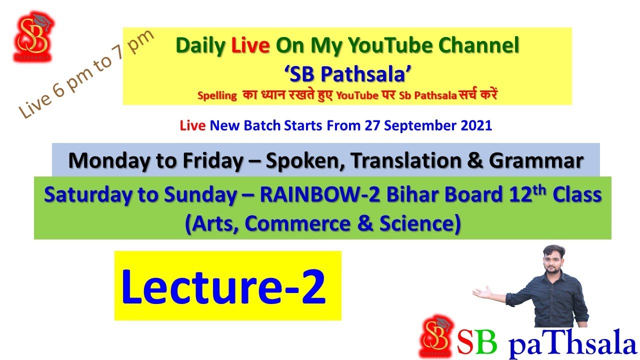 spoken English Translation Grammar Live Stream - YouTube