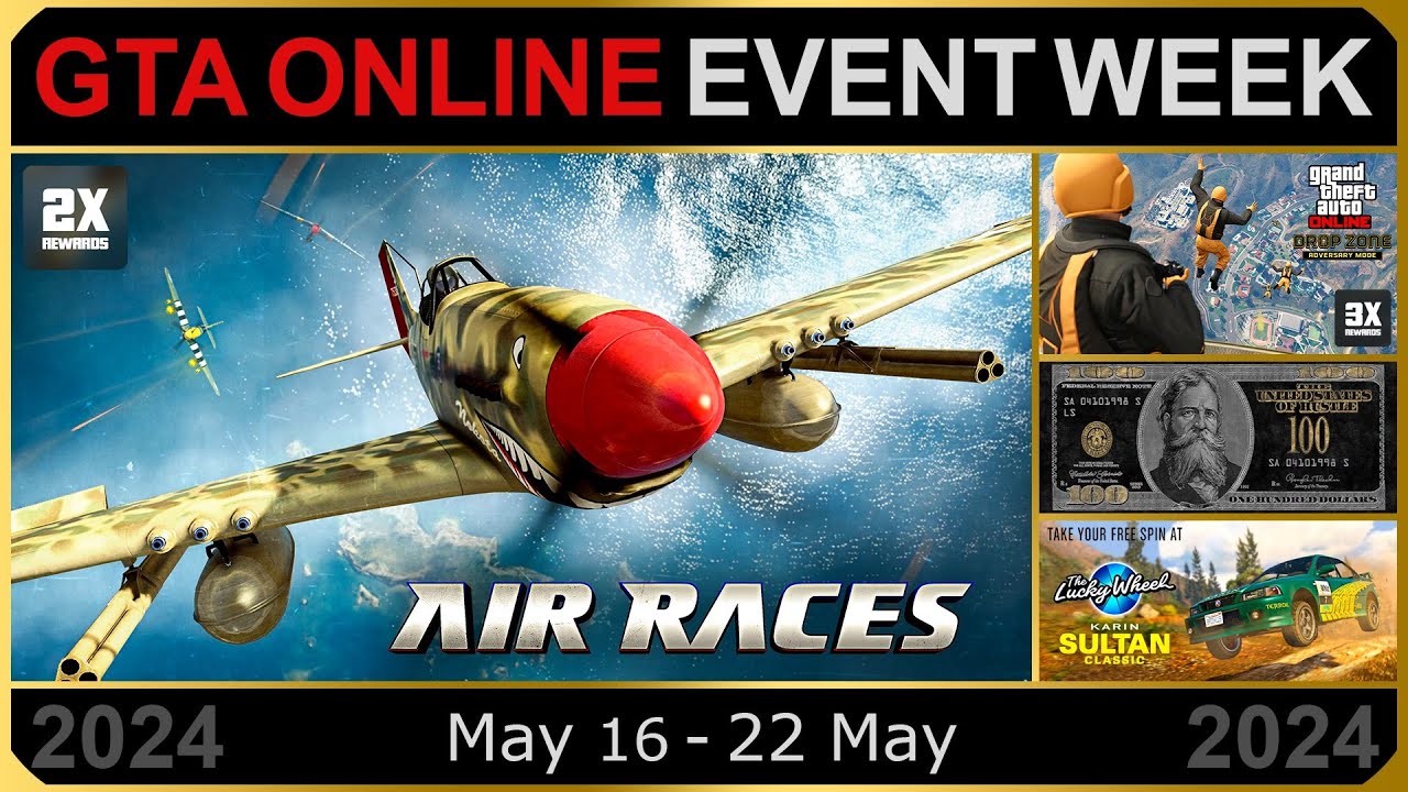 GTA ONLINE EVENT WEEK | 2X GTA$ & RP AIR RACES & DROP ZONE | 30% OFF ...