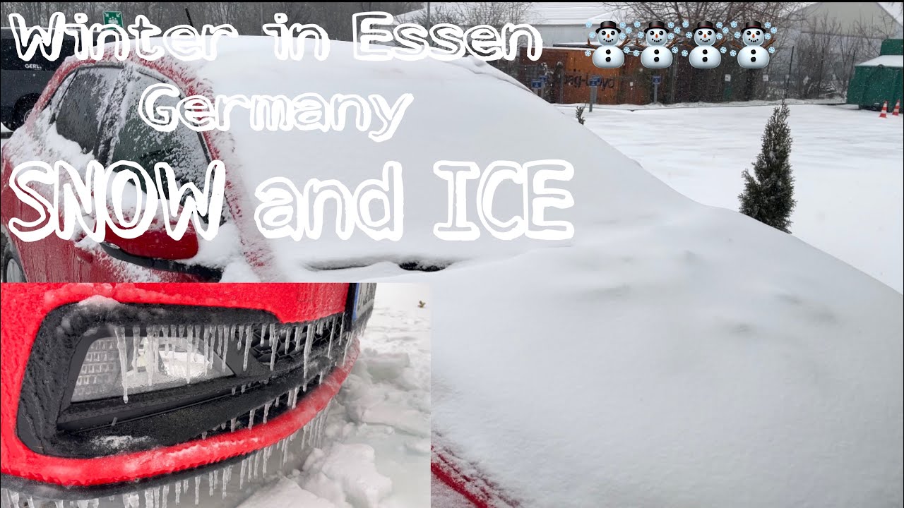 Vlog #55 Winter in Essen,Germany || Frozen Car || Snow and Ice 2021 ...