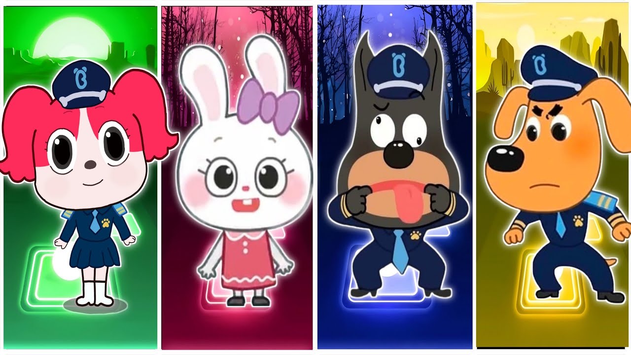 Sheriff Papillon 🆚 Little Rabbit 🆚 Police Officer 🆚 Sheriff Papillon 🎶 ...