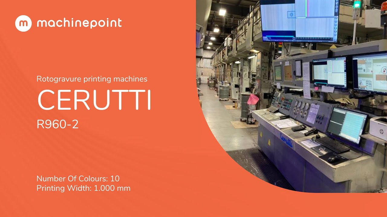 CERUTTI R960-2 Rotogravure printing machines | CERUTTI Machines - YouTube