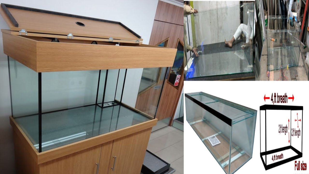 How to make 4ft Aquarium tank - YouTube