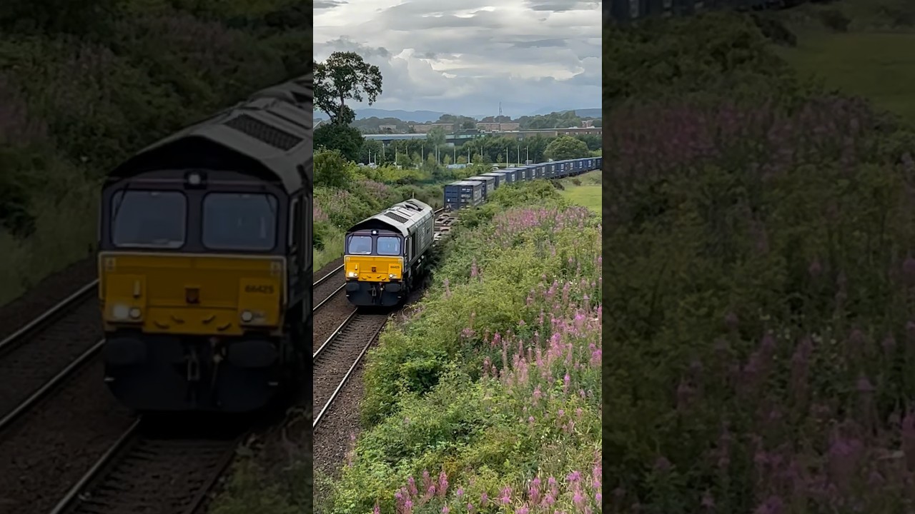 Class66 DRS with Tesco leaving Inverness headed to Mossend up yard # ...