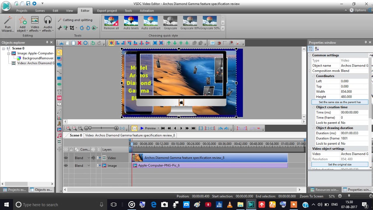 how to add an overlay or frame to your video in vsdc part 12 - YouTube