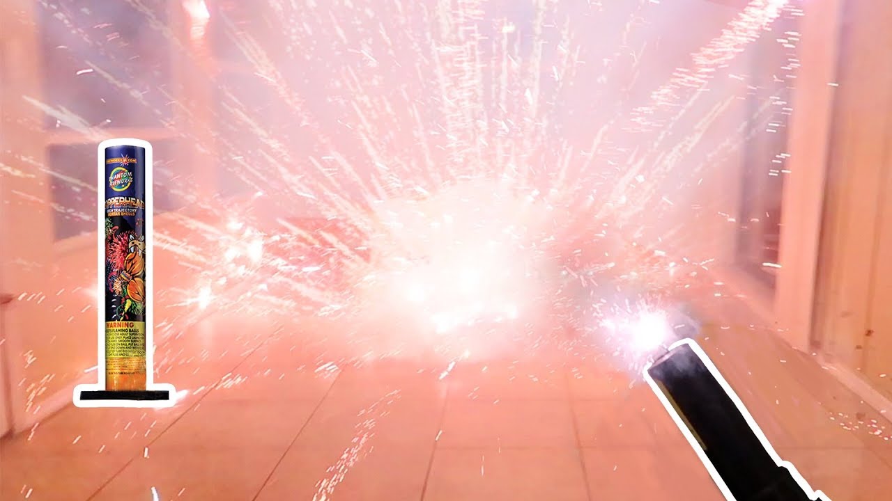 Lighting Fireworks Inside My House! - YouTube