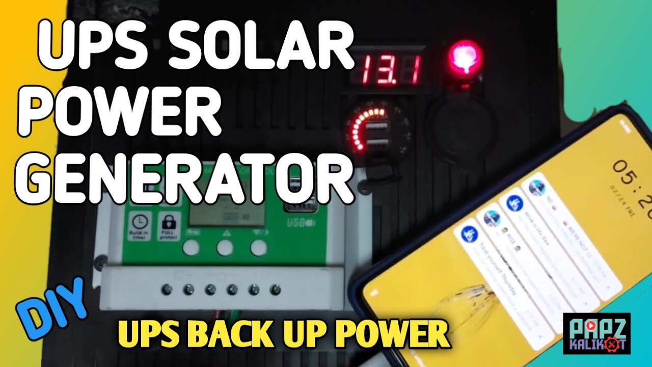 OLD UPS TO SOLAR POWER GENERATOR - YouTube