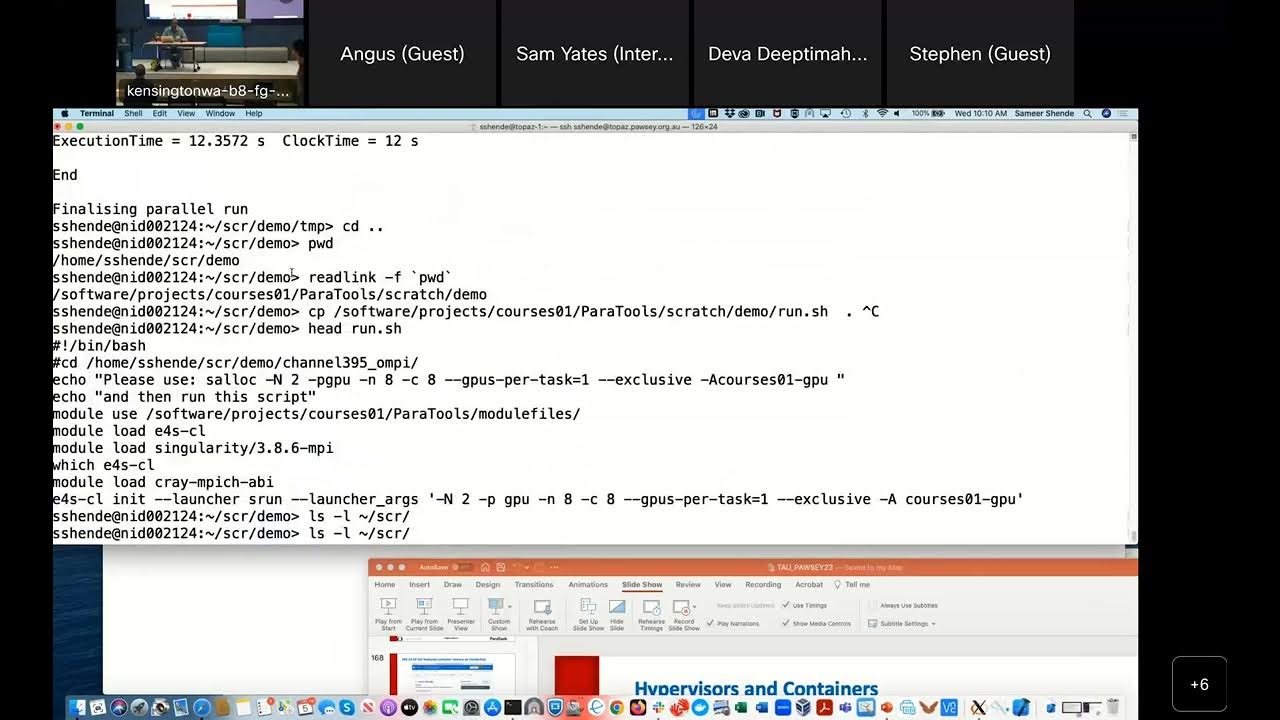 Overview of TAU on Setonix - Day 2 p2 - YouTube