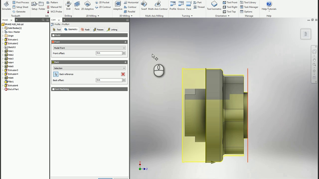 Autodesk Inventor HSM - Turning, Grooving, & Confinement Update - YouTube