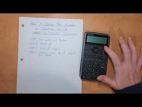 How To Change The Number Of Decimals On A SHARP EL 738XT Calculator ...