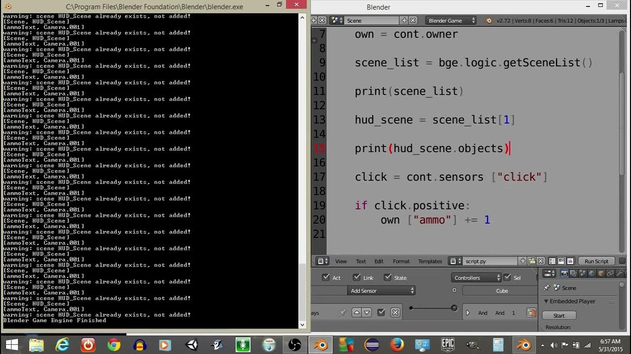 UPBGE - Edit Game Text in Another Scene Python - YouTube