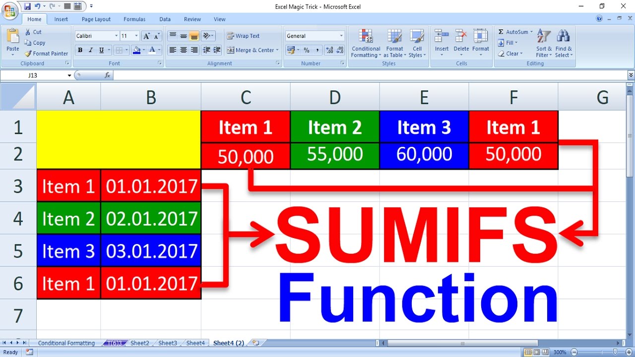 Excel Magic Trick 14 Bangla Sumifs Function Youtube