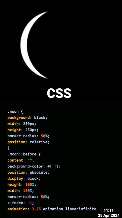 😍"Creating a Stunning Moon with HTML and CSS 🌝 | Web Development Tutorial"#coding #code # ...