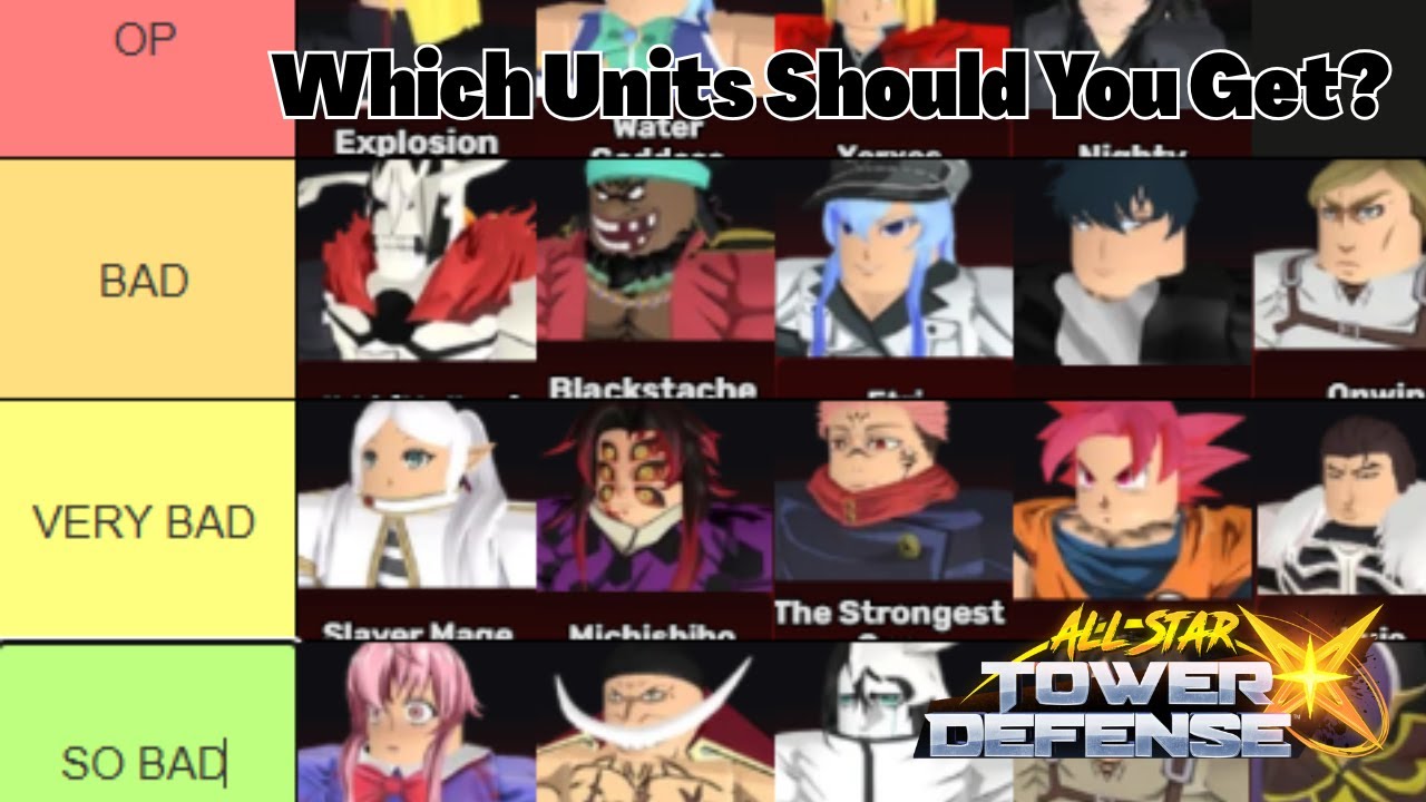 Which 5 Star Units Should You Get Tierlist All Star Tower Defense X ...
