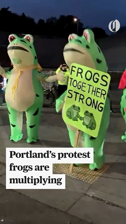 The Portland protest frogs are multiplying - YouTube