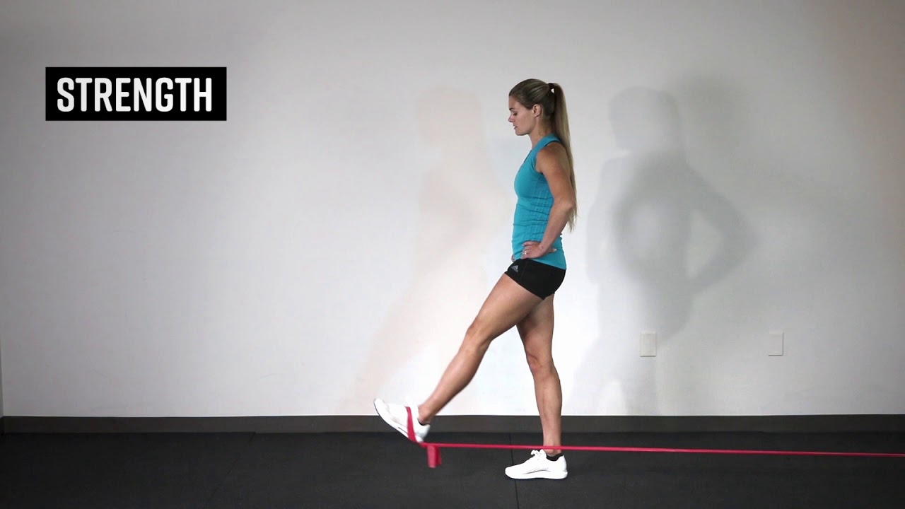 Hip Flexor Band Standing Knee Drive and Swing - YouTube