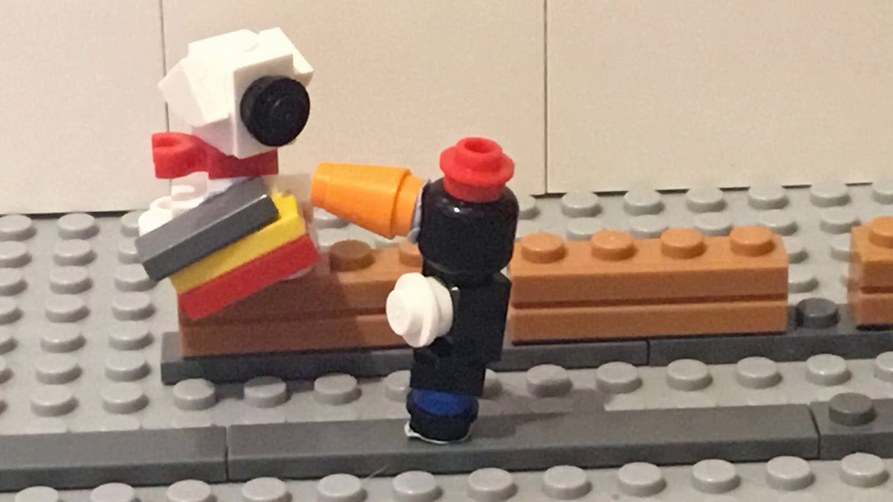 Wallace and Gromit train chase | Lego stop motion - YouTube