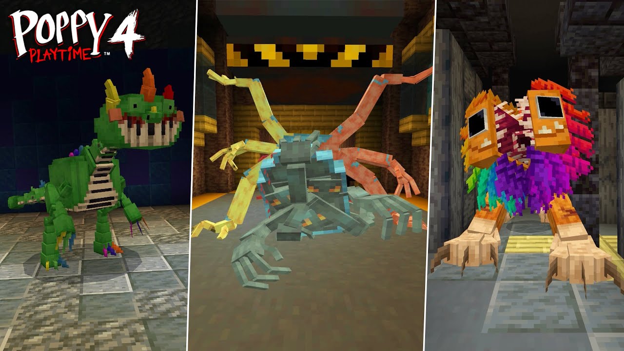 Poppy Playtime Chapter 4 In Minecraft Full Map Gameplay - YouTube