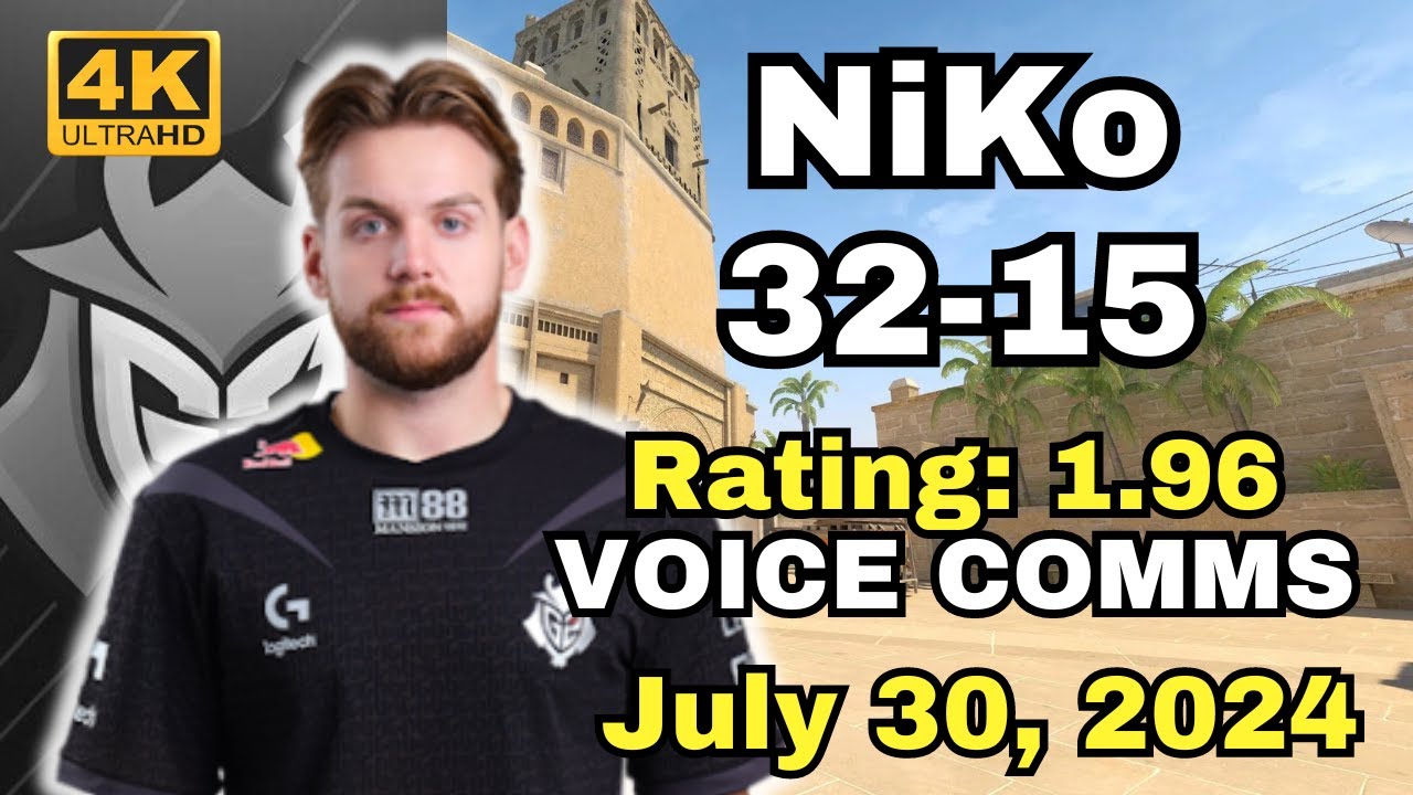 【4K】NiKo (32-15) w/malbsMd ''VOICE COMMS'' (mirage) | July 30, 2024 #cs2 #pov - YouTube