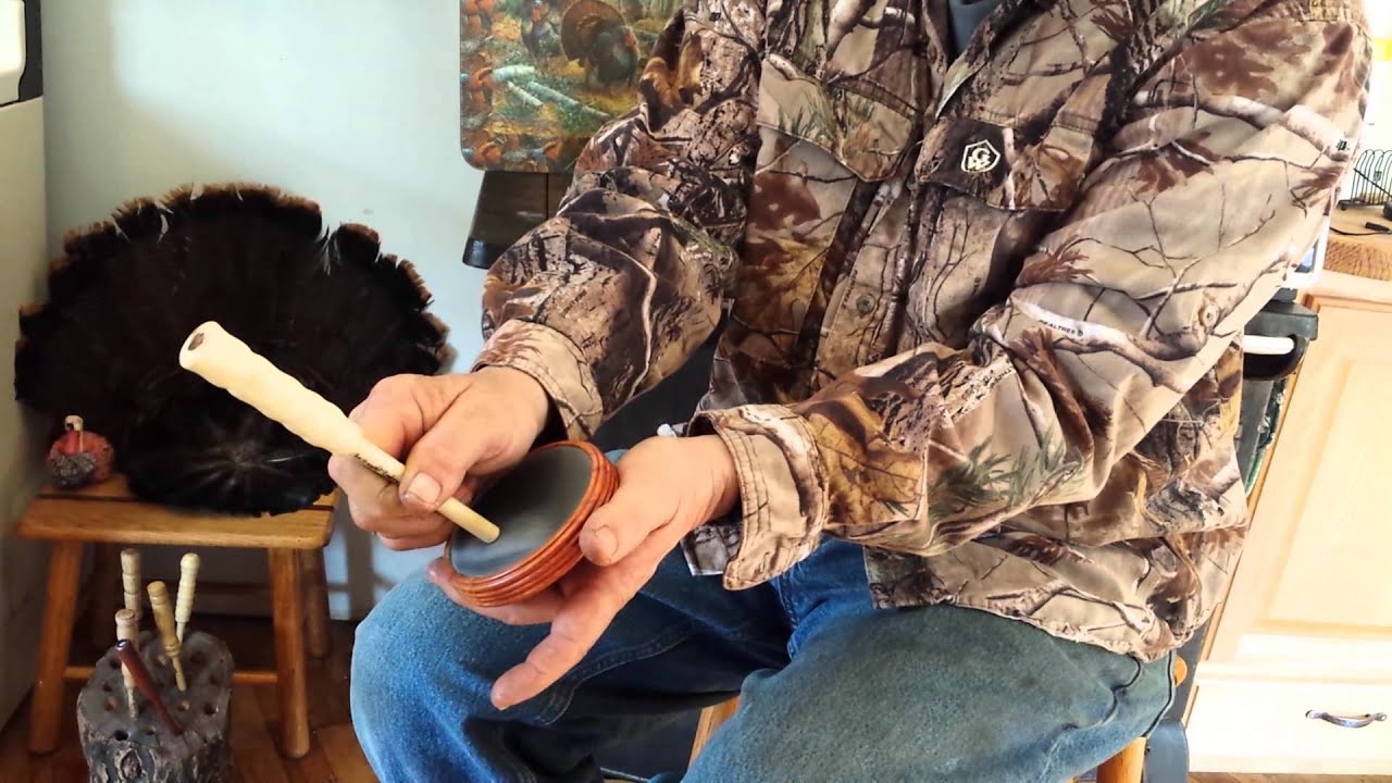 Turkey Call -- Red Zebrawood Slate over Slate Pot Call - YouTube