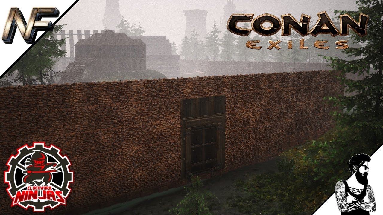 BUILDING THE OUTER BASE WALLS! Conan Exiles PVP S1E19 - YouTube