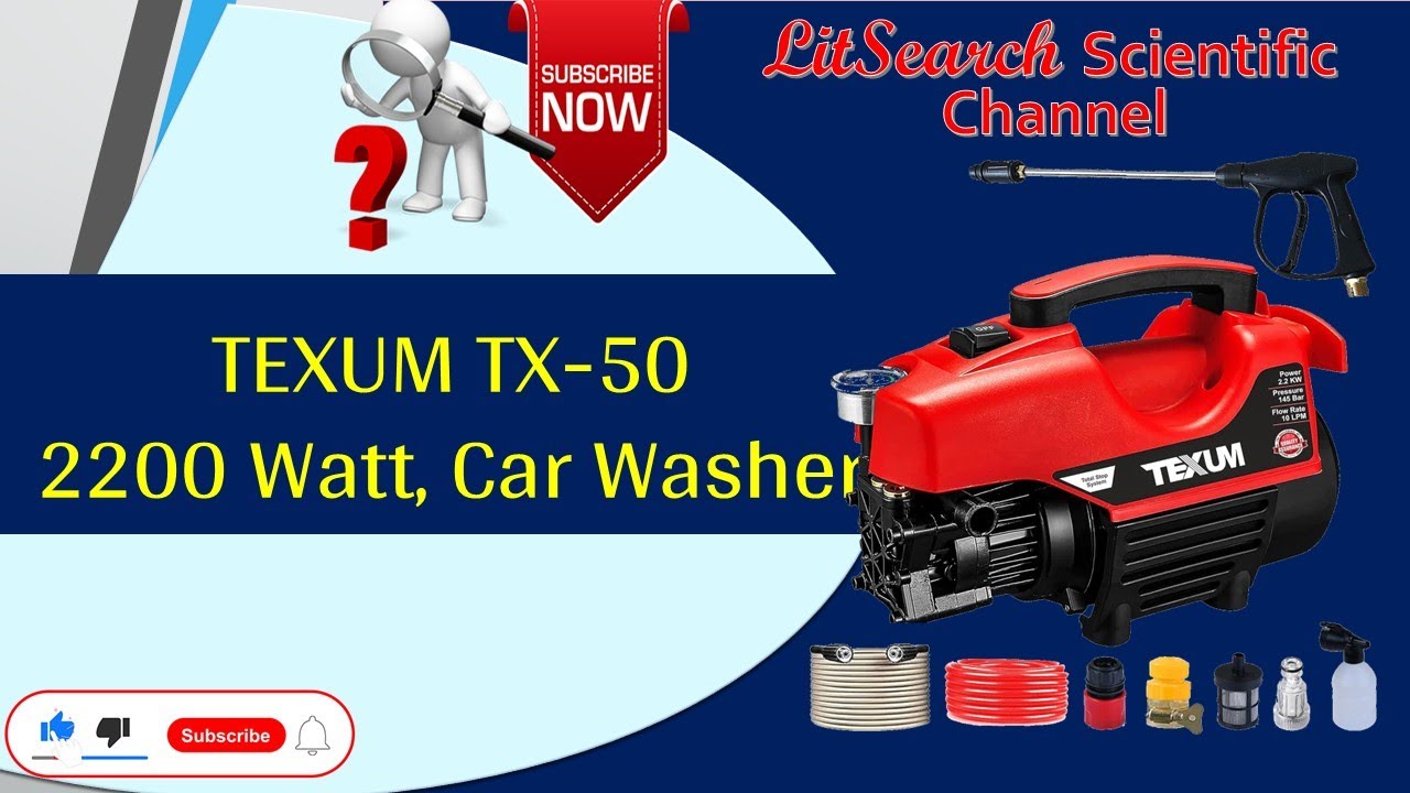 Texum TX 50 Portable high-Pressure Car Washer - YouTube